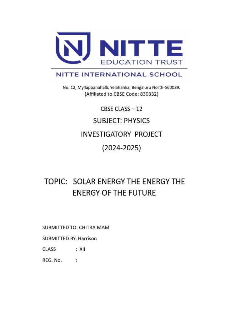 Solar Energy: The Future of Power | PDF | Thin Film Solar Cell ...