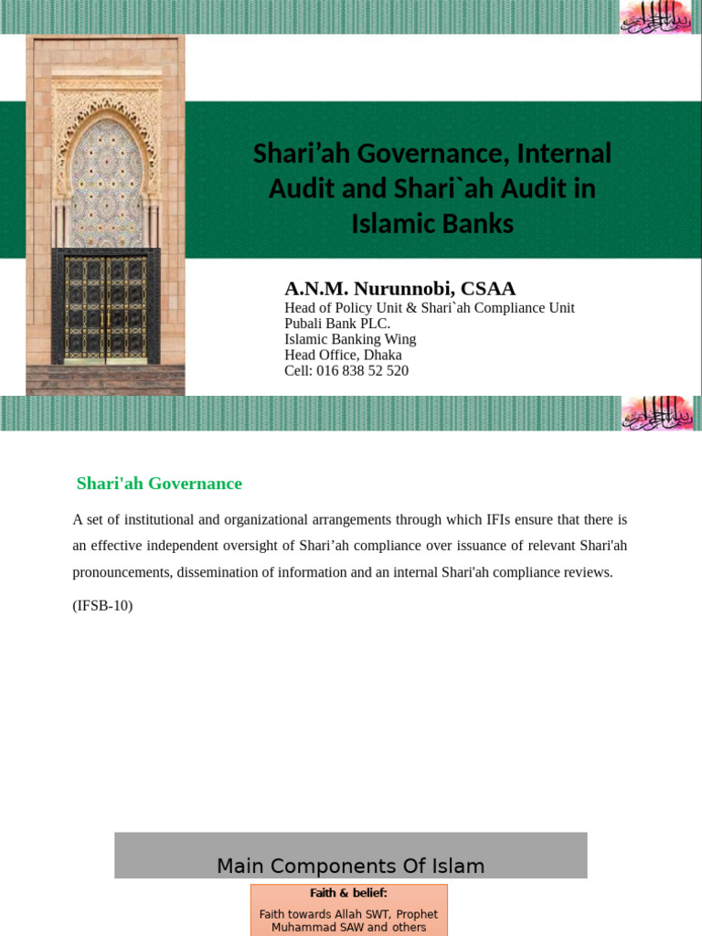 Shariah Governance & Shari'Ah Audit | PDF | Islamic Banking And Finance ...