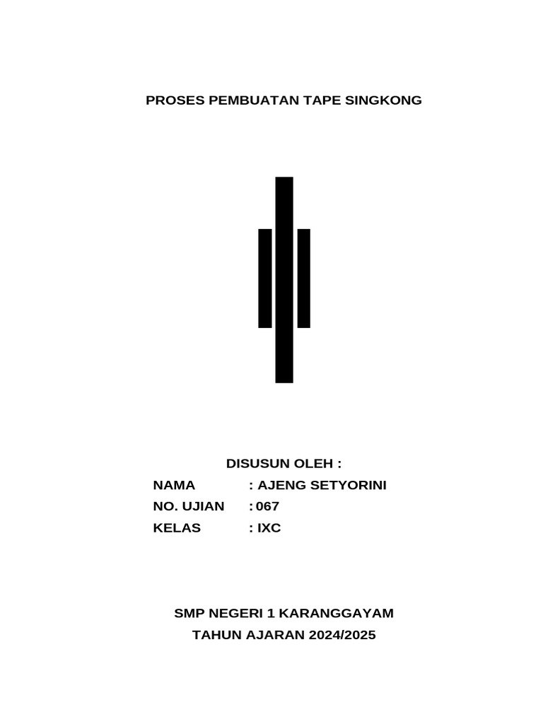 Proses Pembuatan Tape Singkong | PDF