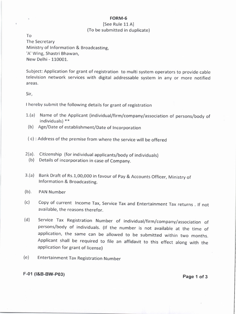 MSO License Application Form | PDF
