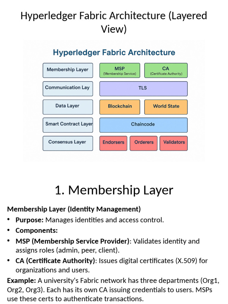 Hyperledger_Fabric_Layered_Architecture_Detailed | PDF | Transport Layer Security | Public Key ...