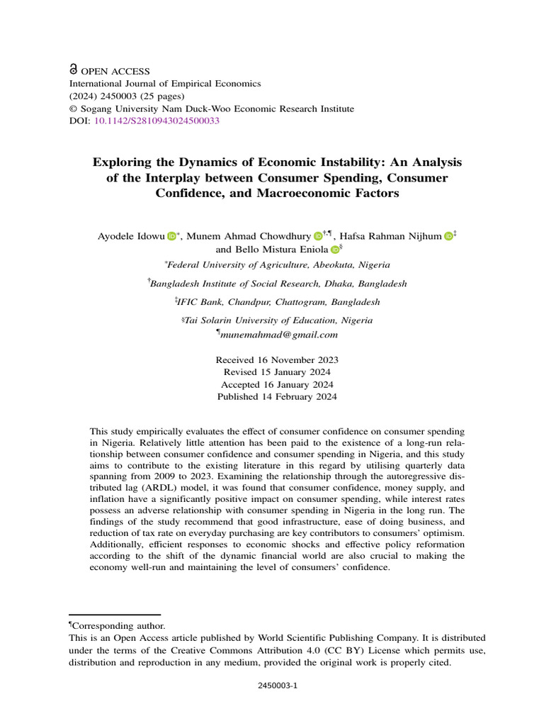 Idowu Et Al 2024 Exploring the Dynamics of Economic Instability an ...