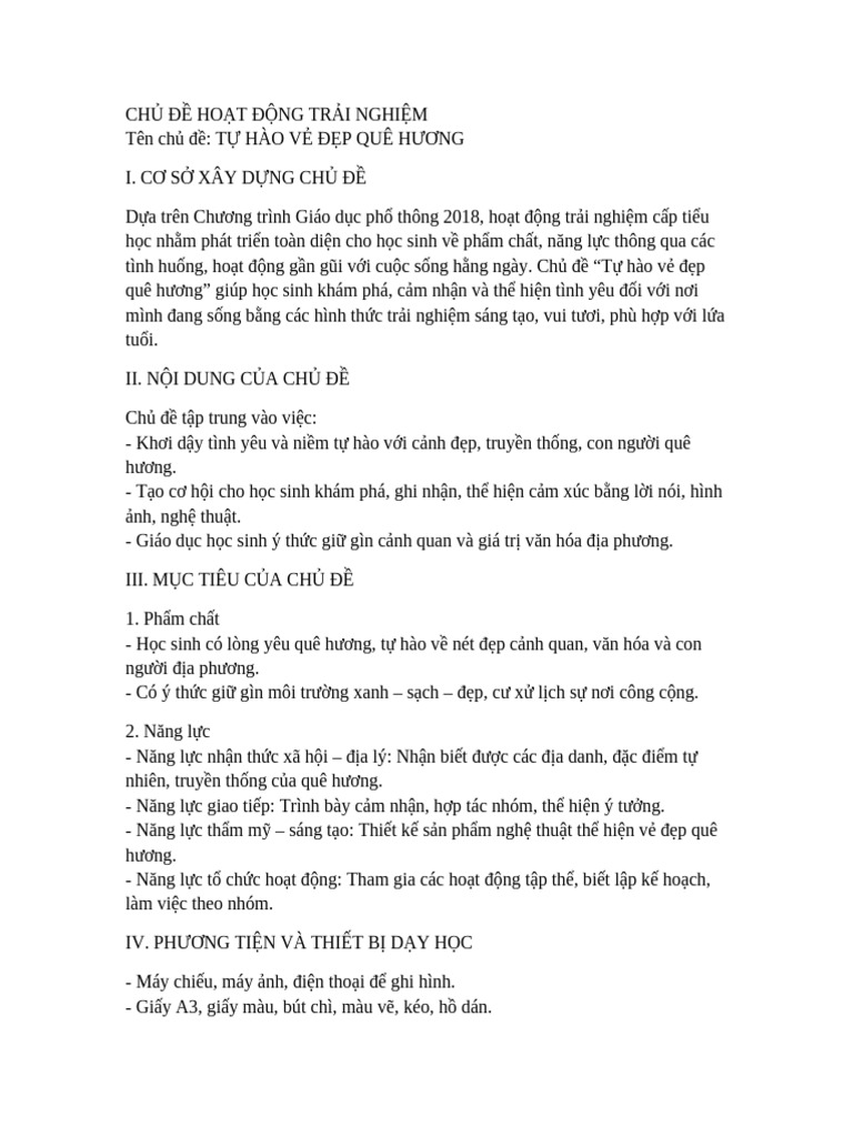 Tieu Luan Tu Hao Que Huong | PDF