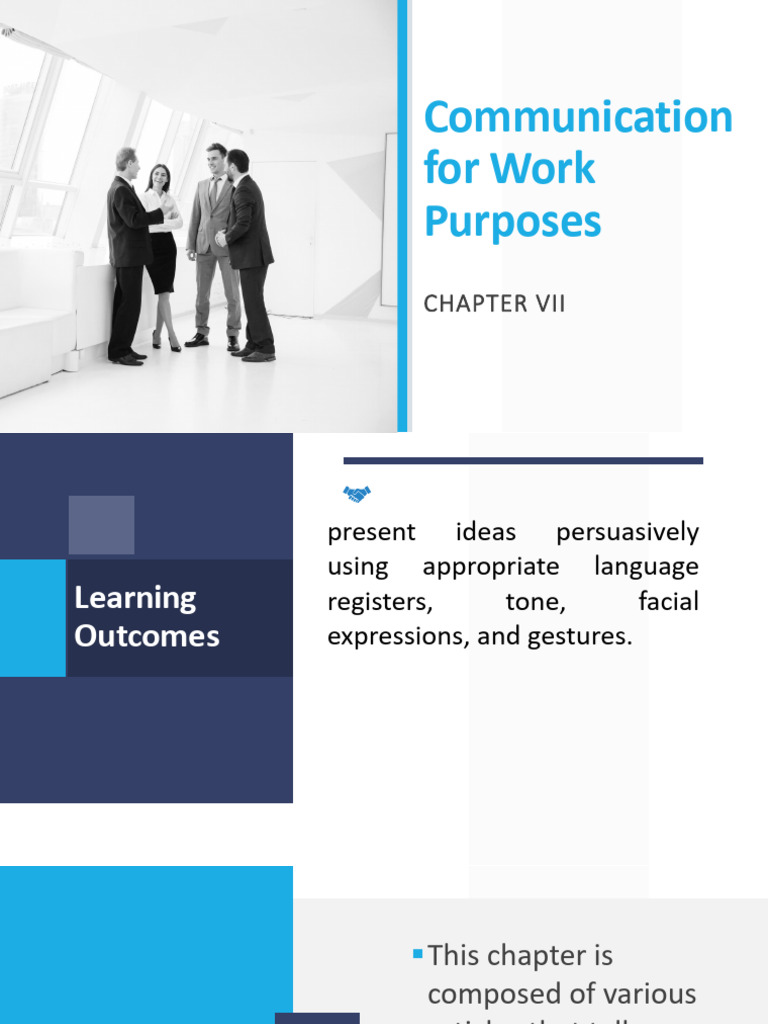 Chapter-VII.-For-Work-Purposes | PDF | Communication | Human Communication
