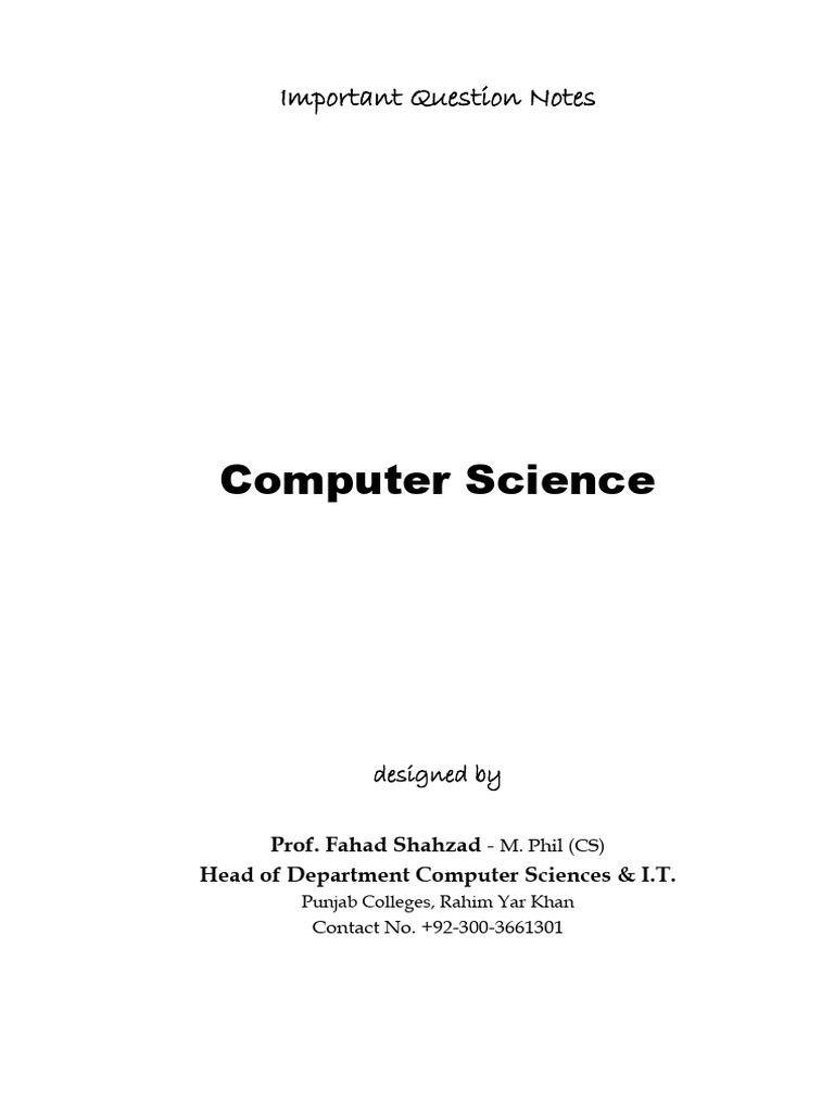 1st Year Important Questions 2025 - Final | PDF | Random Access Memory | Microsoft Excel