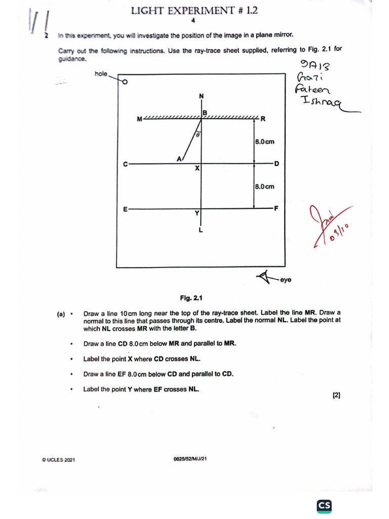 Light Experiment 1.2 | PDF