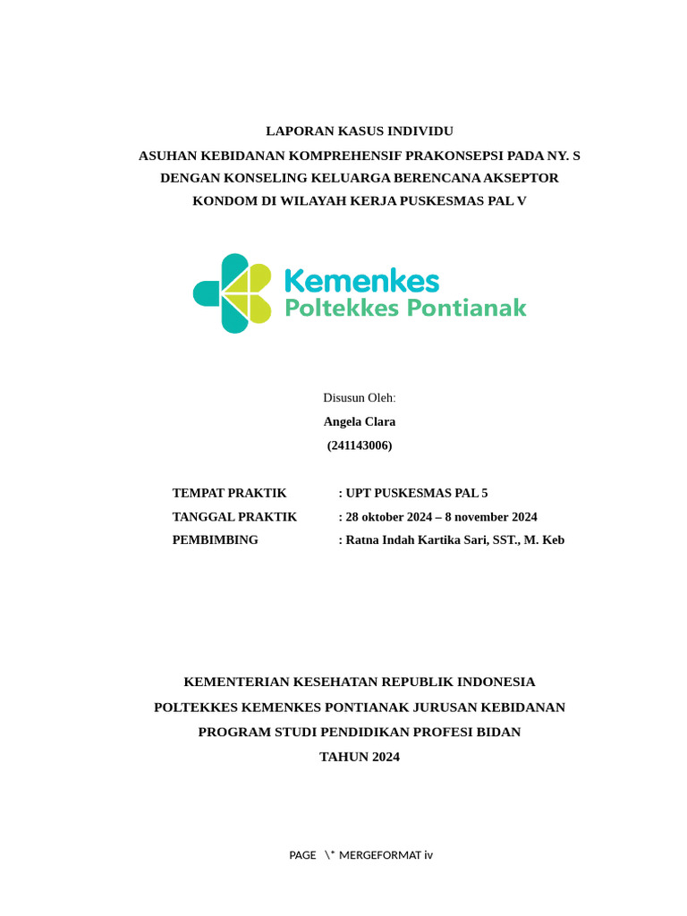 Lapkas Angela Clara Stase 2 Fiks Banget | PDF