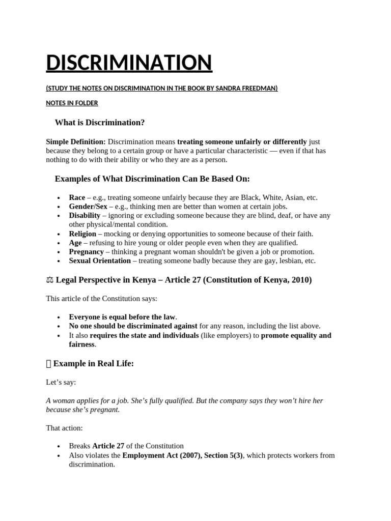 Equality Compiled Notes | PDF | Intersectionality | Discrimination