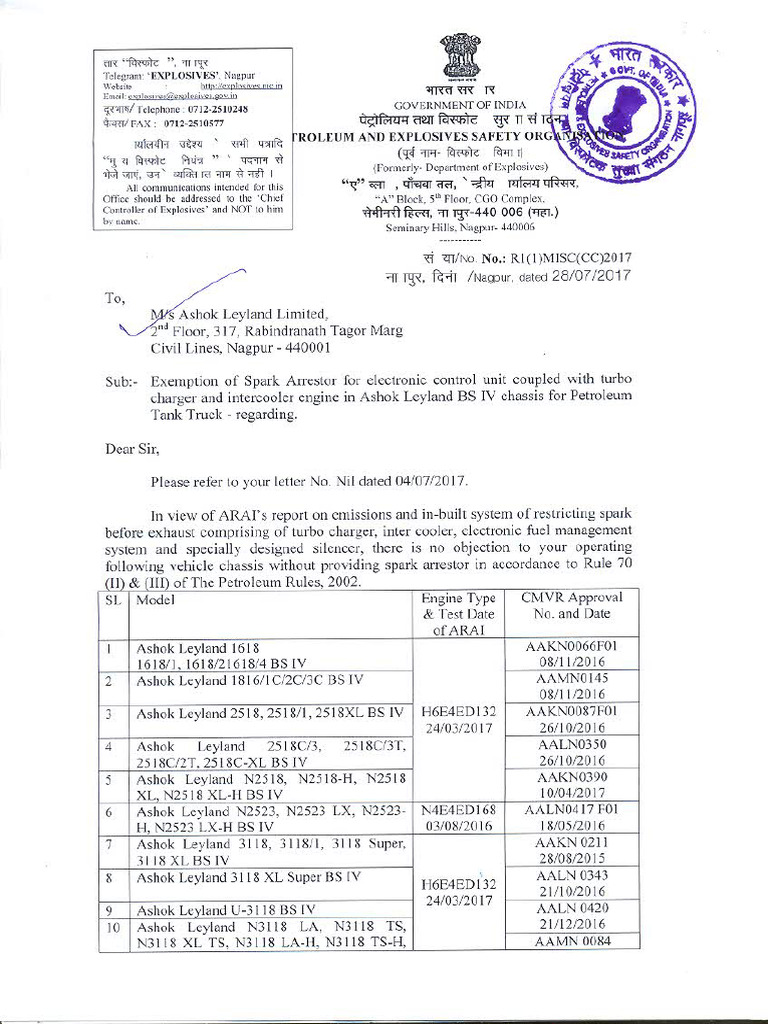 CCOE ApprovalSpark Arrestor | PDF