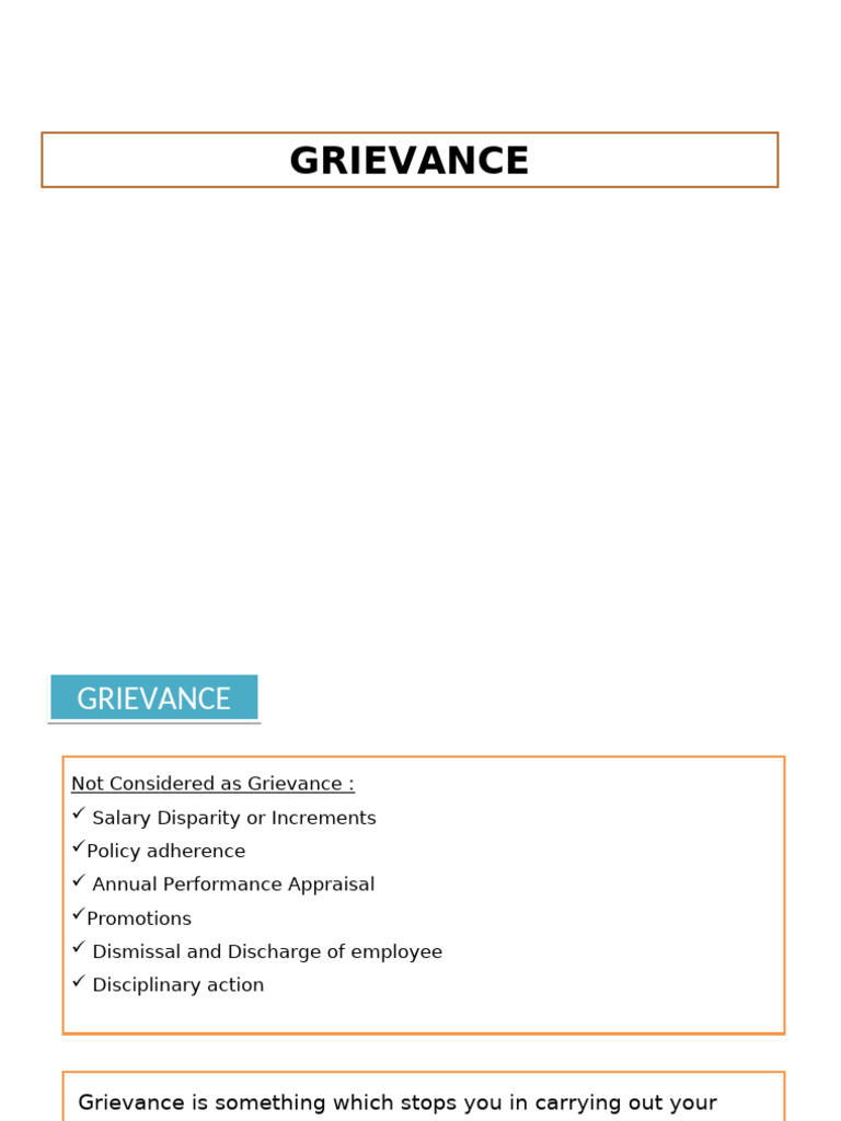 Grievance | PDF