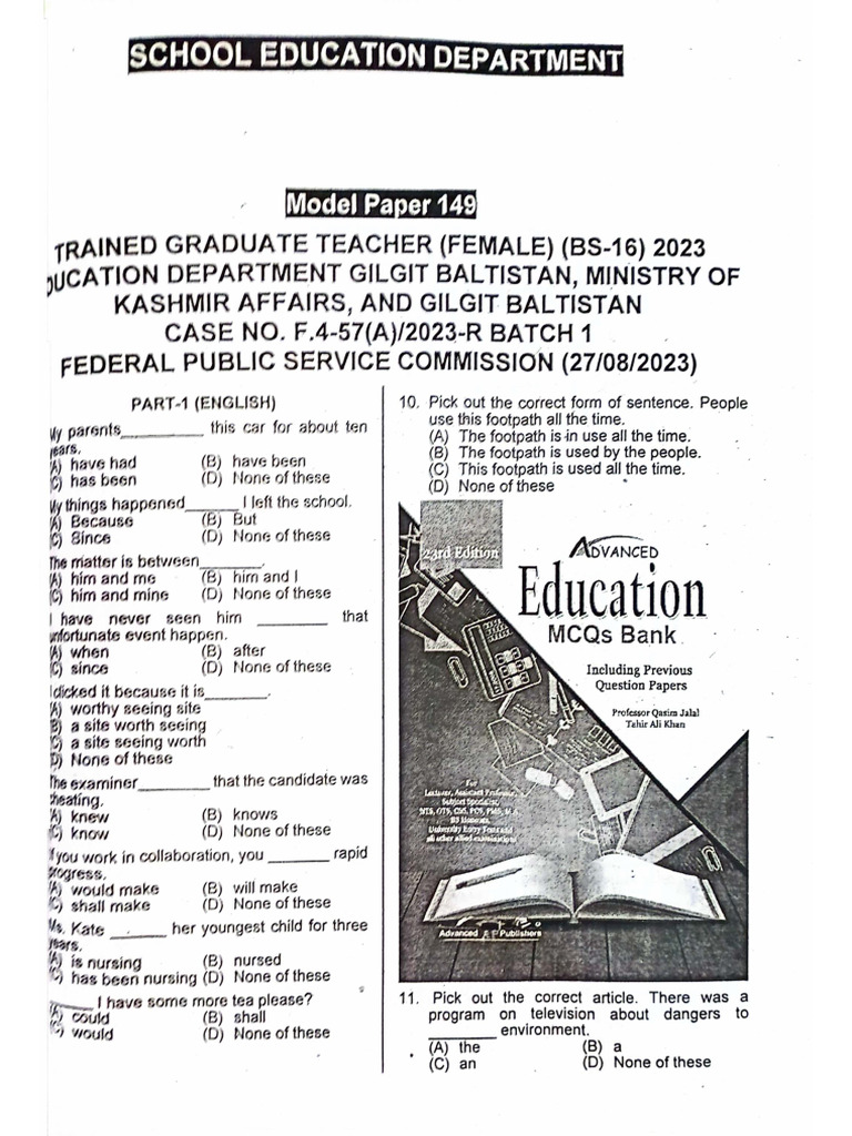 All SST FPSC Past Papers | PDF