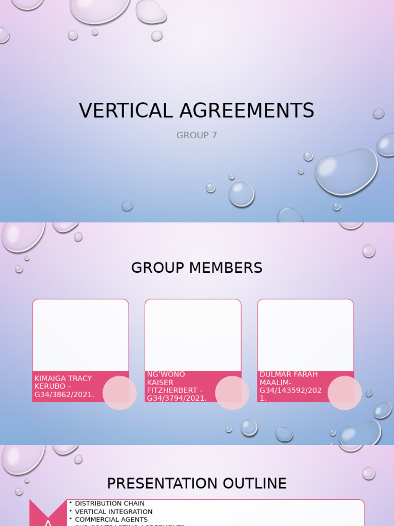 Group 7 Vertical Agreements PPT 2 | PDF | Mergers And Acquisitions ...