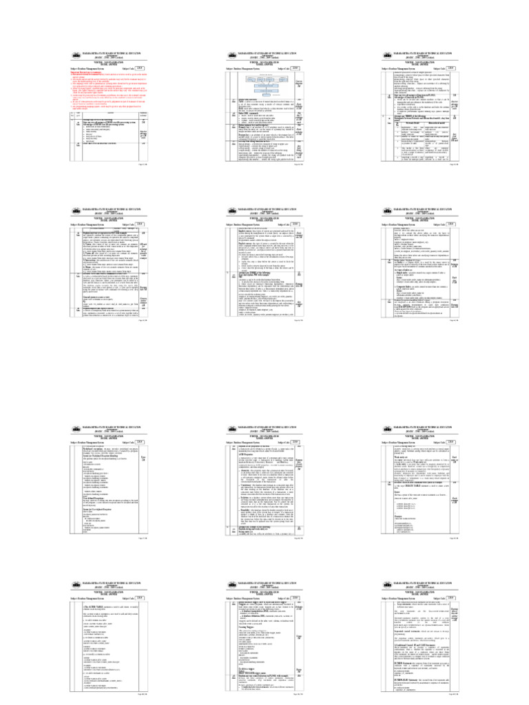 Model Answer Winter 2019 | PDF | Database Index | Database Transaction