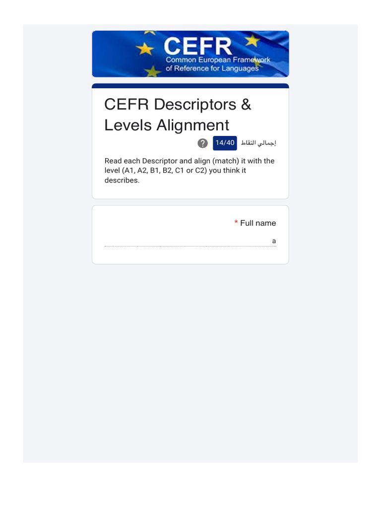 CEFR Descriptors & Levels Alignment | PDF | Cognition | Learning
