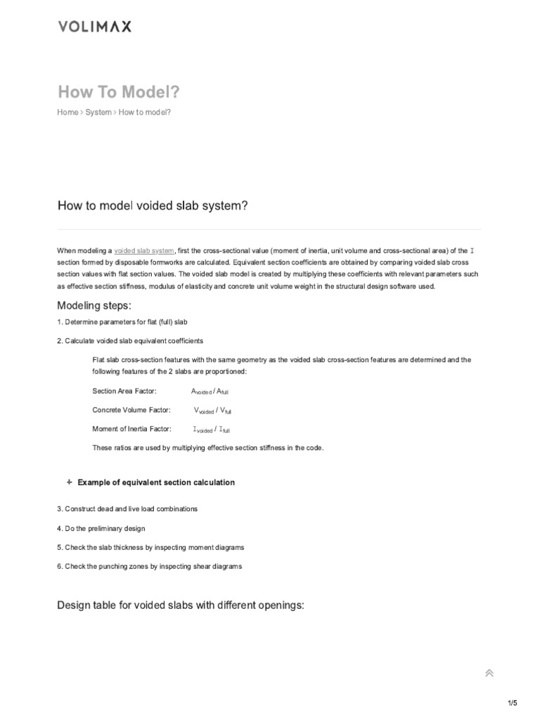 How to model voided slab system_ – Volimax | PDF