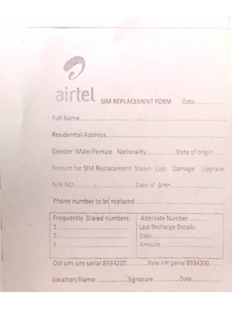 Airtel Swap | PDF