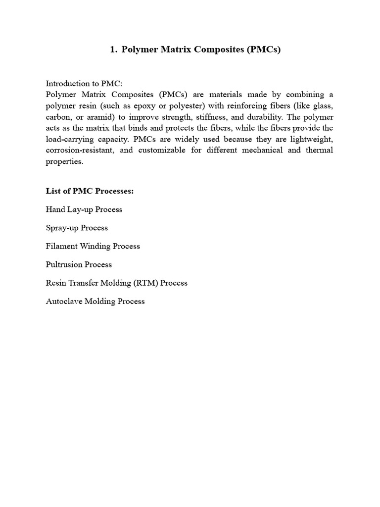 polymer matrix composites | PDF | Composite Material | Fiberglass