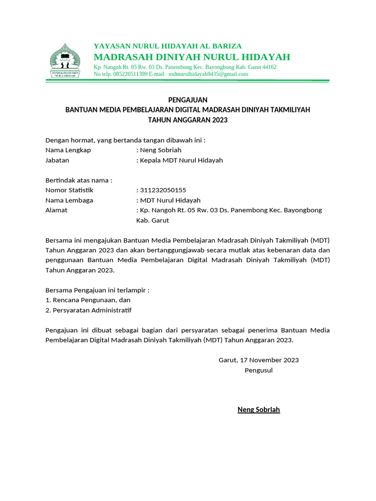 Pengajuan Digitalisasi MDT | PDF