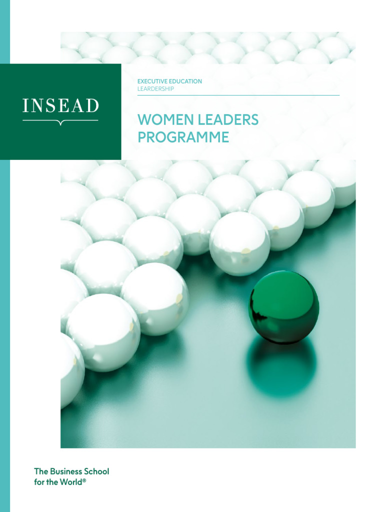 Women Leaders Programme-InSEAD | PDF | Leadership | Social Psychology