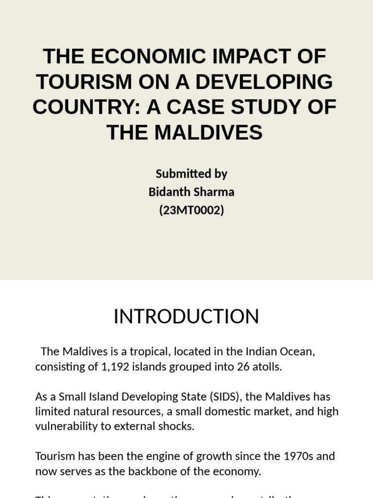 The Economic Impact of Tourism On A Developing | PDF | Tourism | Gross ...
