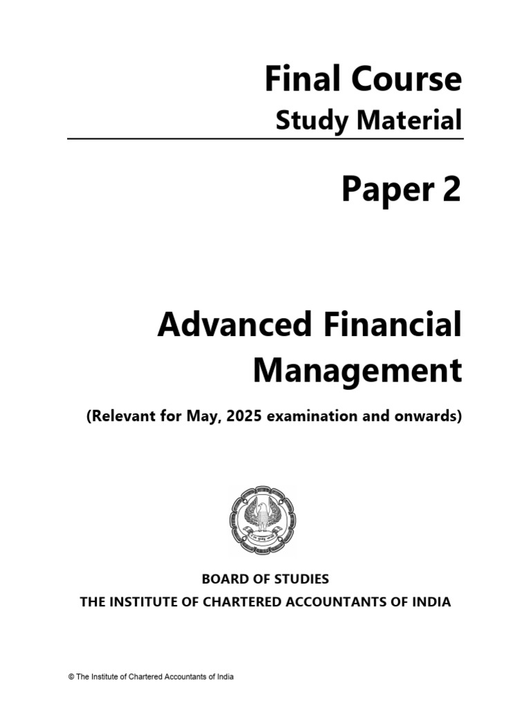 AFM Study Material Index May 2025 | PDF | Valuation (Finance ...