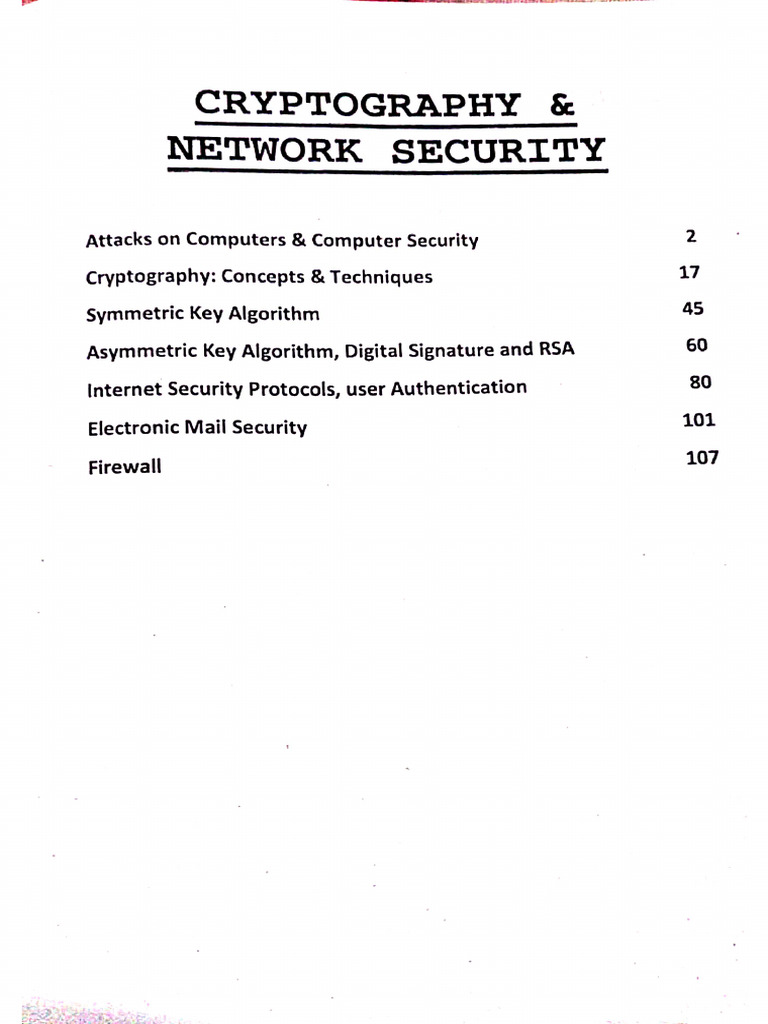 Cryptography & Network Security New Organizer 2024 | PDF | Computer Virus | Denial Of Service Attack