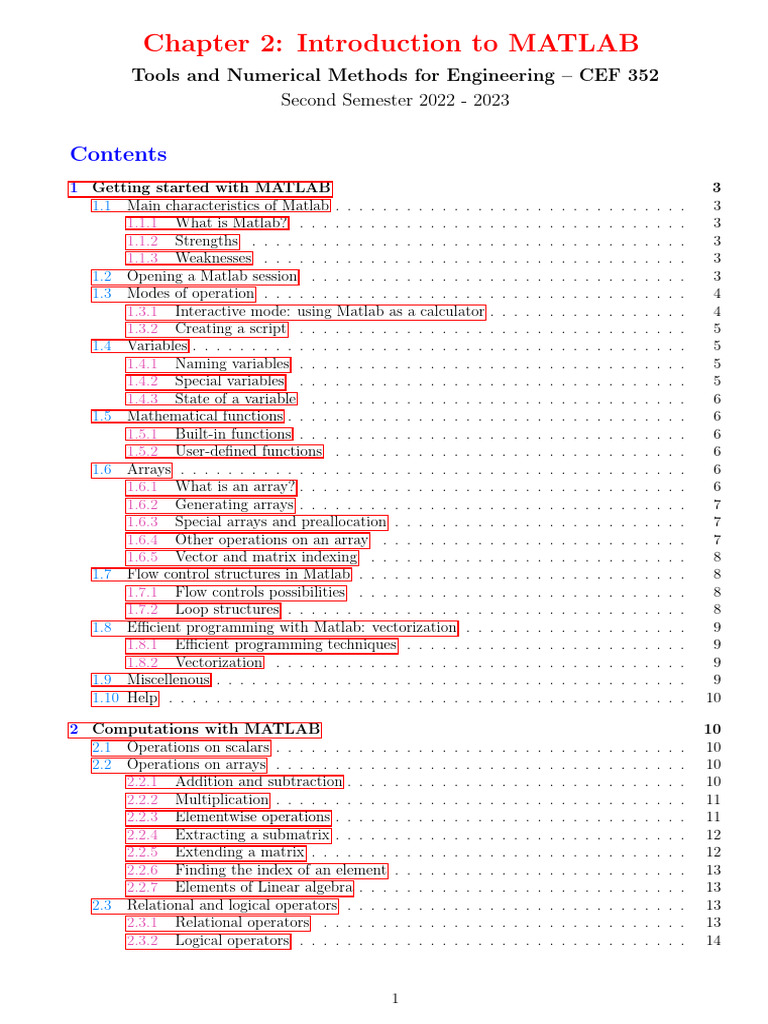 Numerical Methods Chap2 | PDF | Matlab | Matrix (Mathematics)