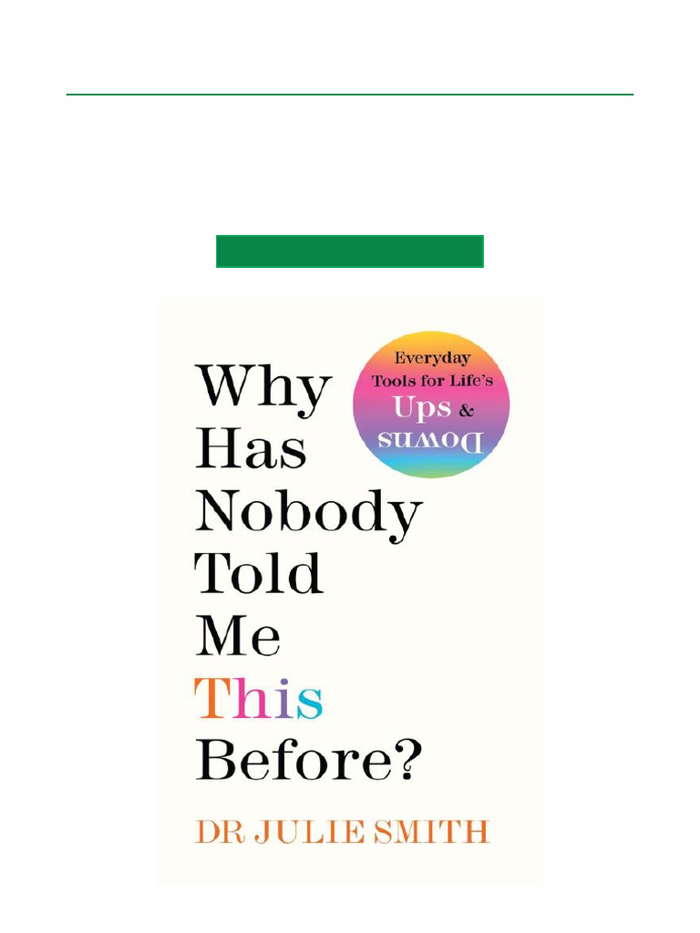 Award Winning Why Has Nobody Told Me This Before? Complete Ebook ...