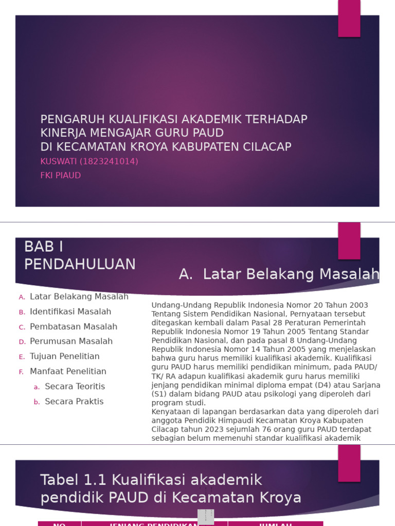 Seminar Proposal - Kuswati FKI PIAUD | PDF