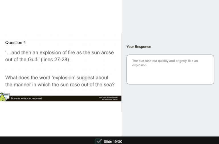 Slide 19 - Text Response Slide - Presentation Session Student - Pear ...