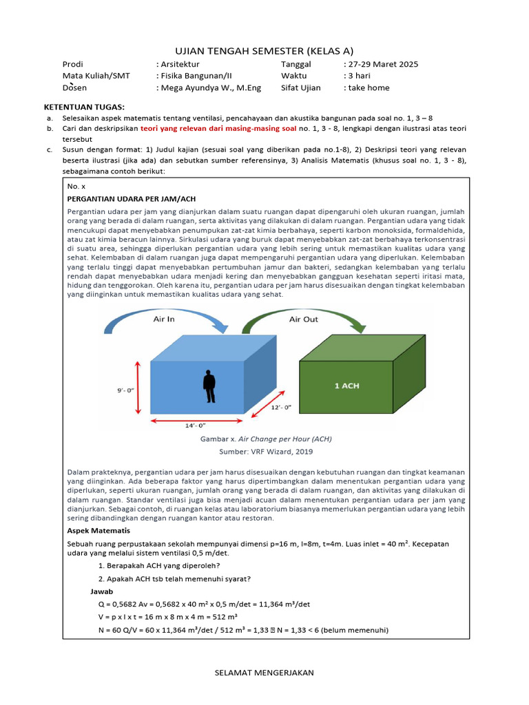 UTS Fisika Bangunan A | PDF