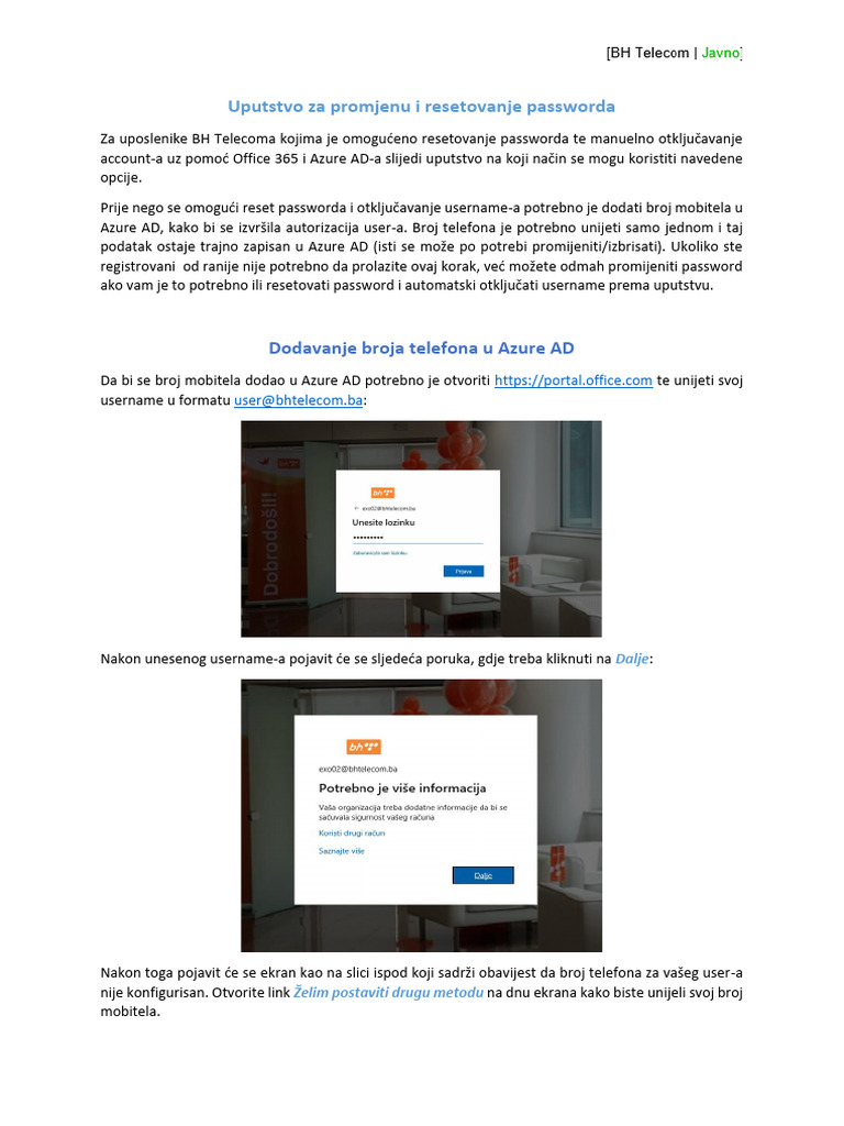 Koraci Za Otkljucavanje Korisnickog Account A Resetovanjem Passworda | PDF