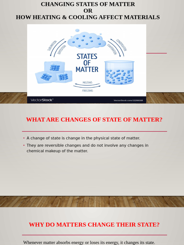 Changing States of Matter | PDF | Liquids | Gases