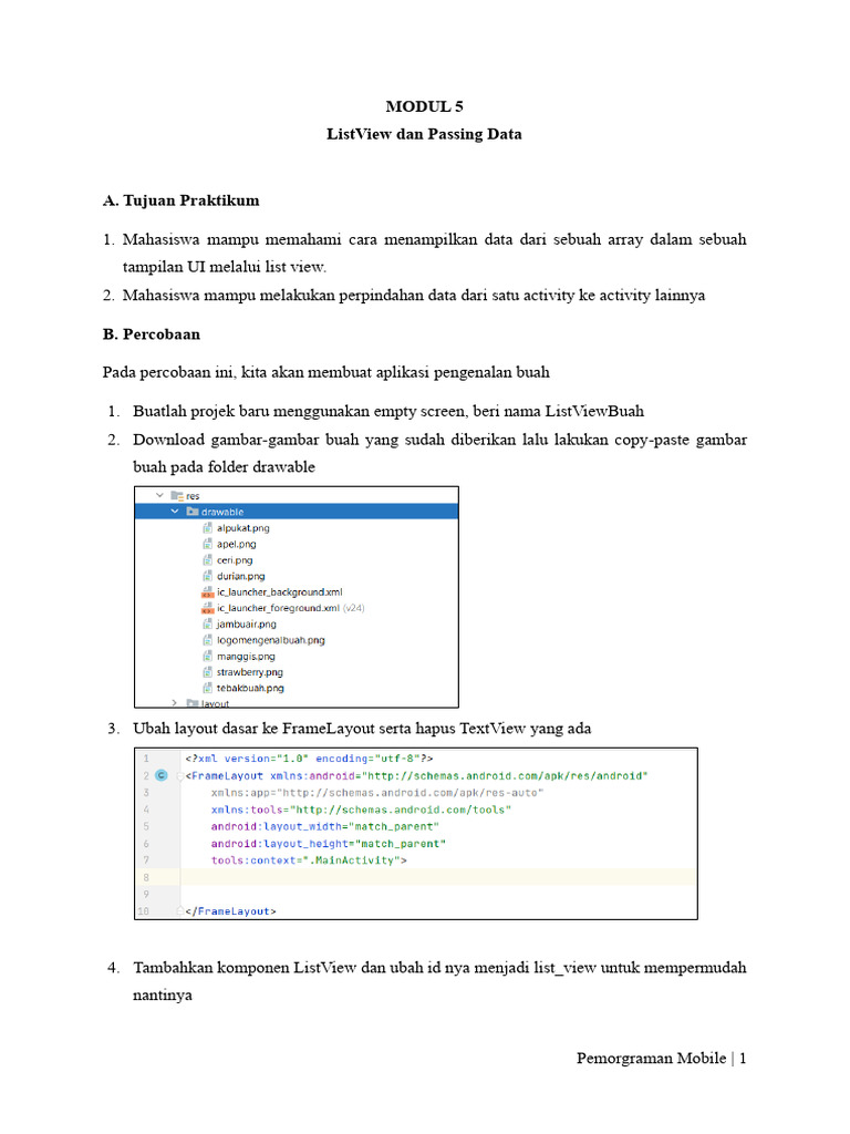 List View Dan Passing Data | PDF