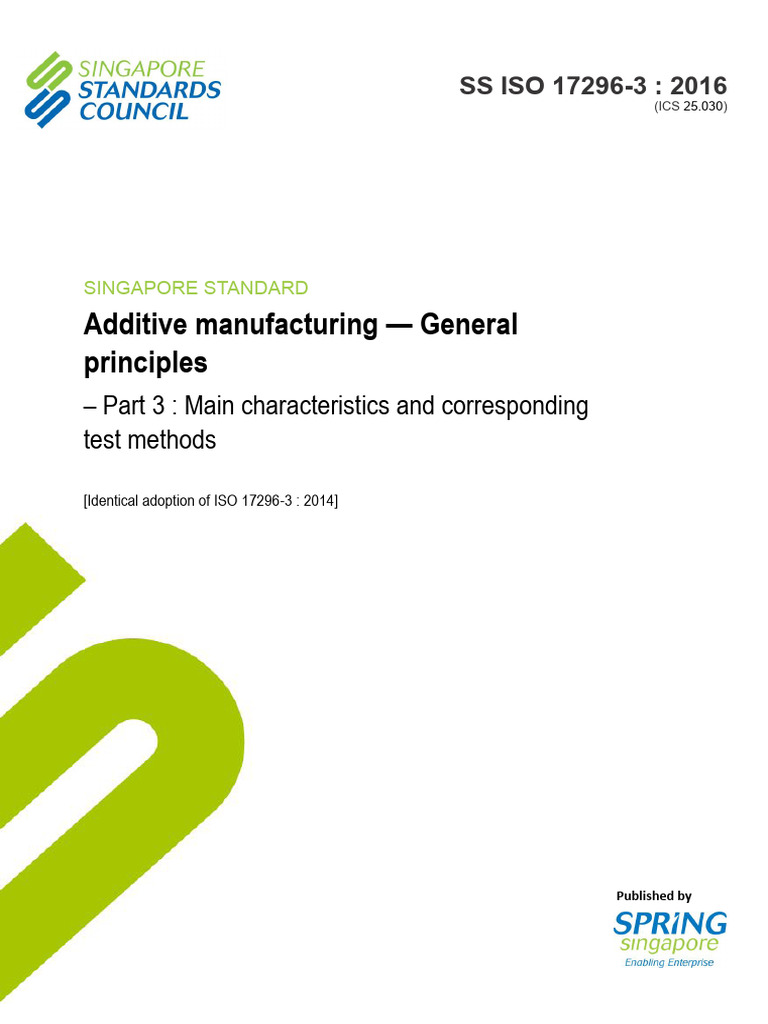 Additive Manufacturing Standards: Part 3 | PDF | International ...