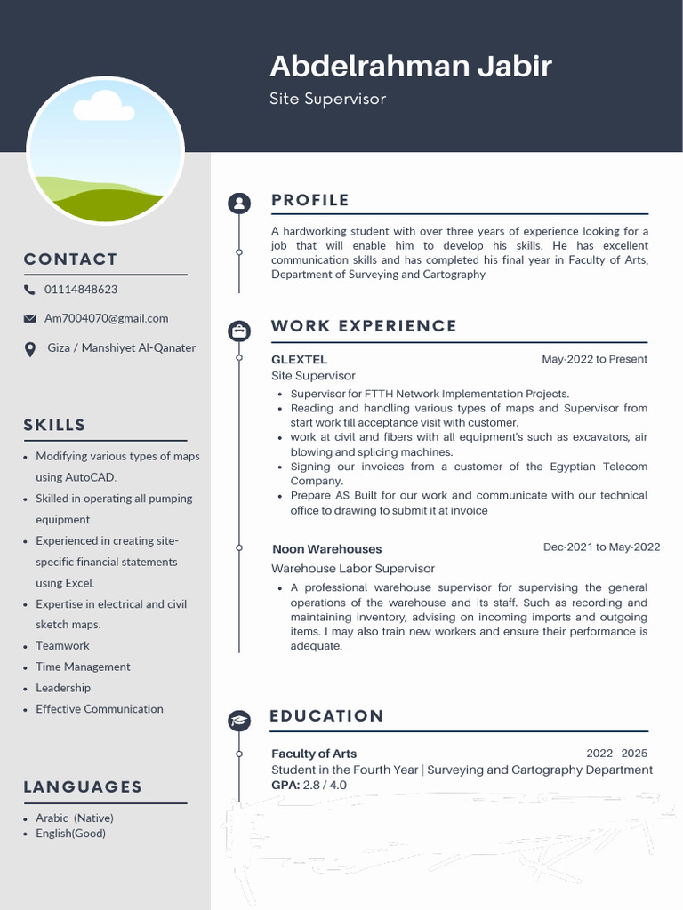 Blue and Gray Simple Professional CV Resume | PDF