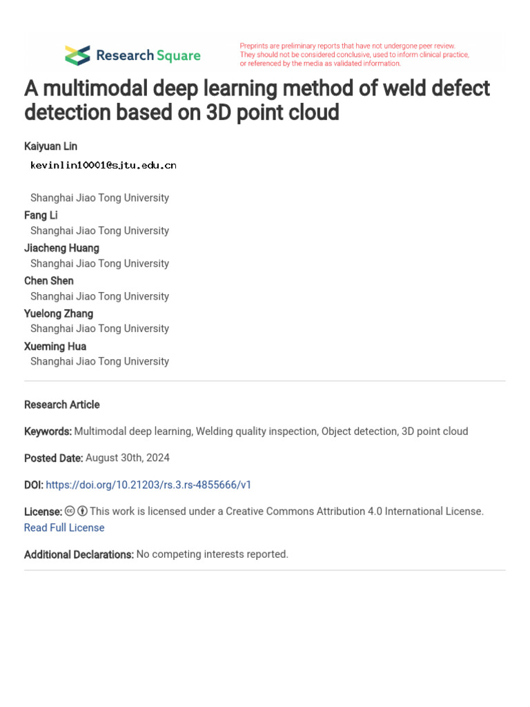 !A Multimodal Deep Learning Method of Weld Defect Detection Beased On ...
