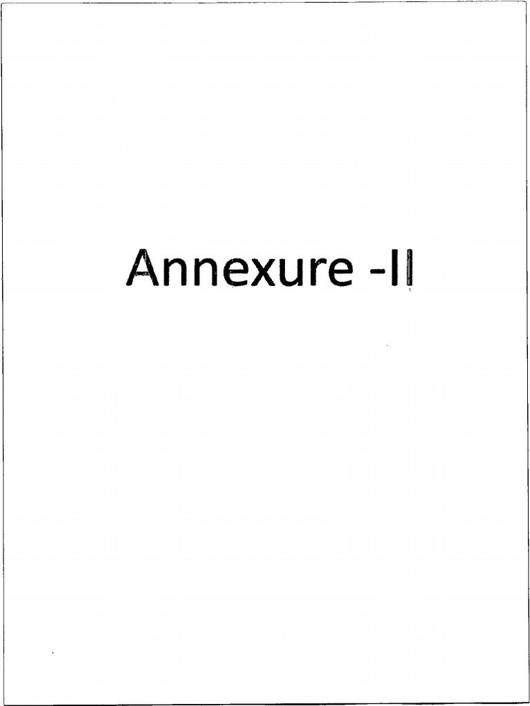 Annexure II | PDF