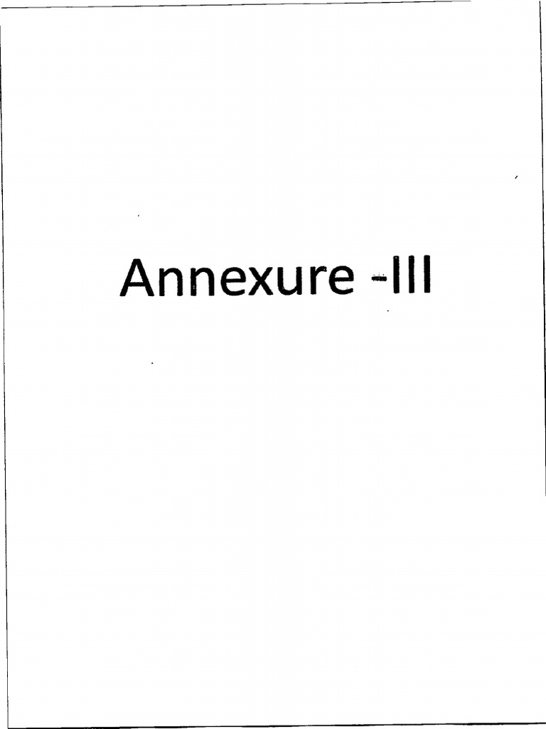 Annexure III | PDF