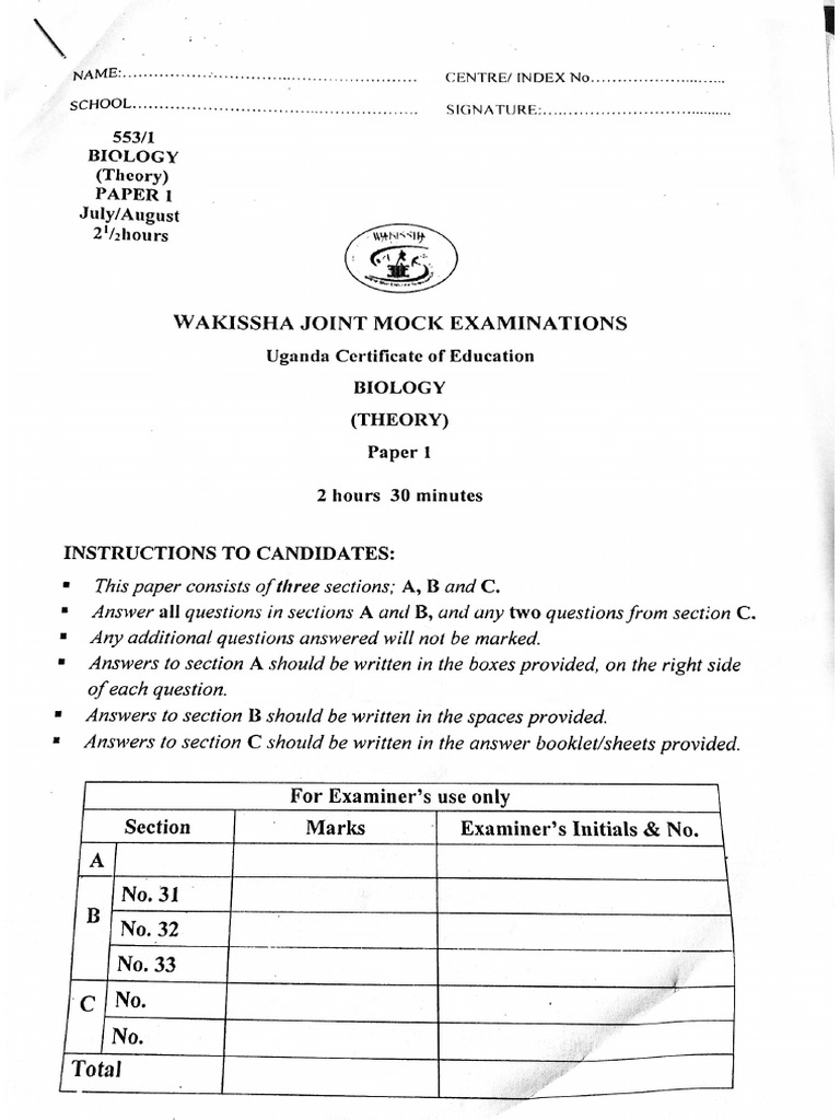 wakisha o level paper 1 | PDF