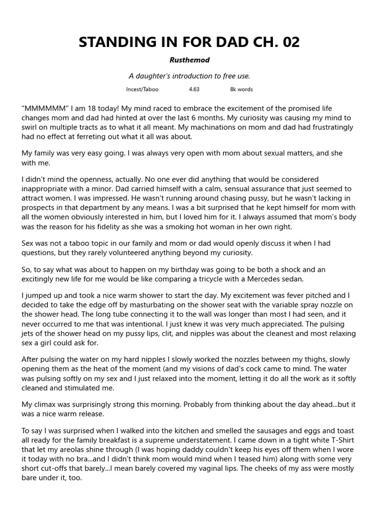 Standing In For Dad Ch. 02 | PDF | Orgasm | Clitoris