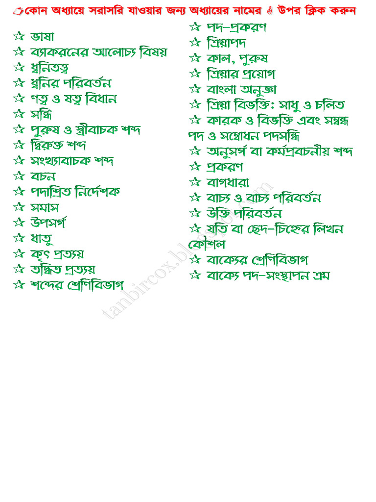 MCQ of Bangla Grammar For SSC & BCS | PDF