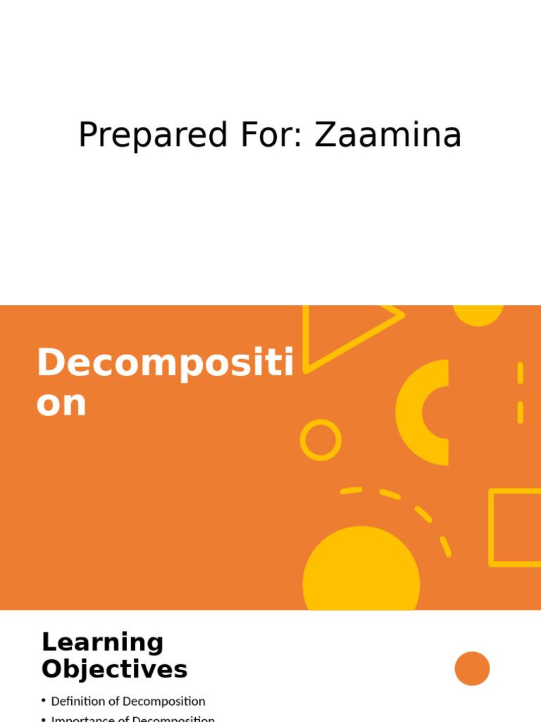Decomposition Zaamina | PDF | Thought | Algorithms