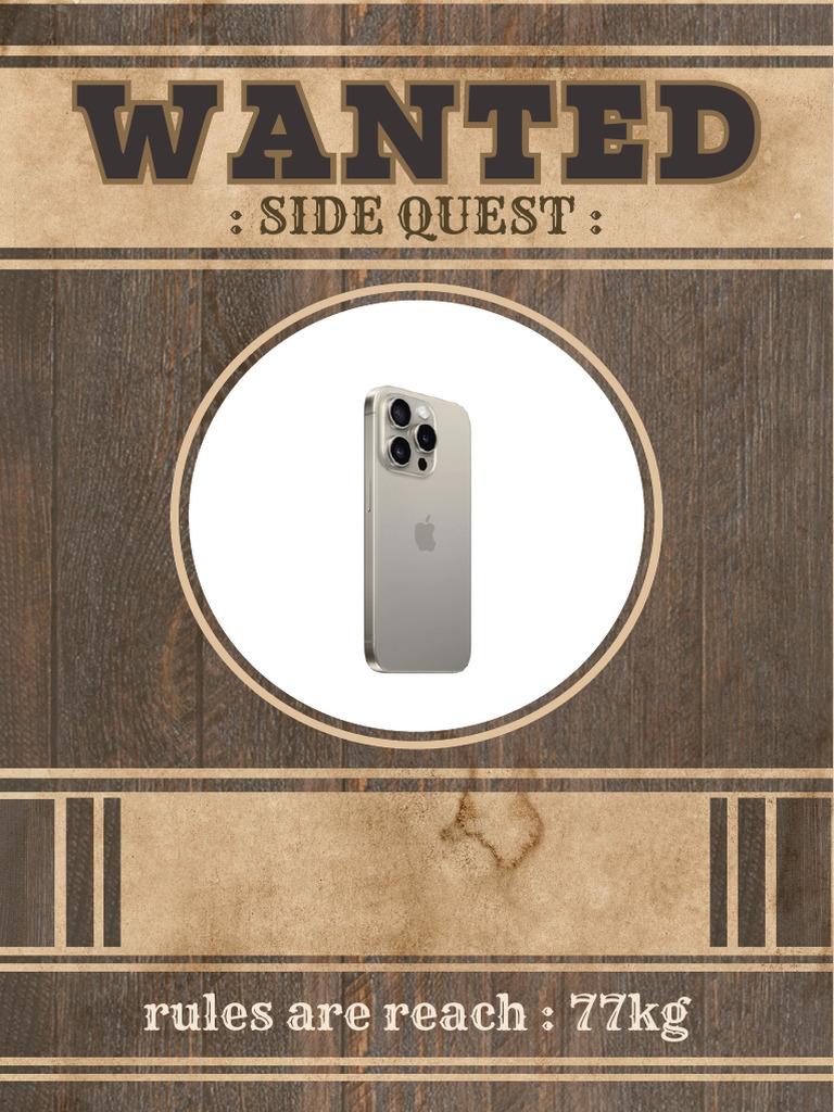 Brown Wood Wanted Poster Birthday Save The Date Invitation | PDF