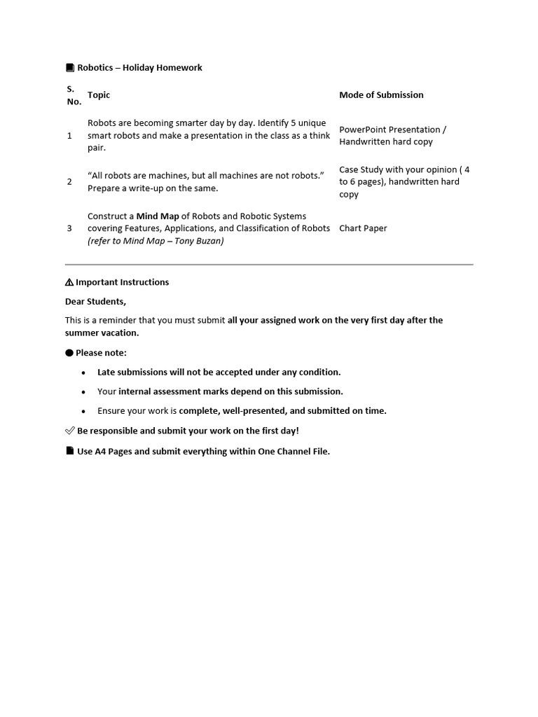 Class 9 HHW 2025 | PDF