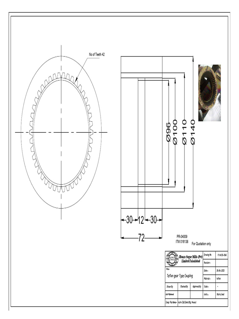 Teflon Gear Coupling | PDF