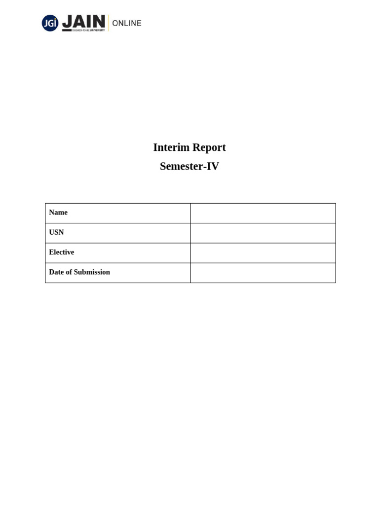 Interim Report | PDF
