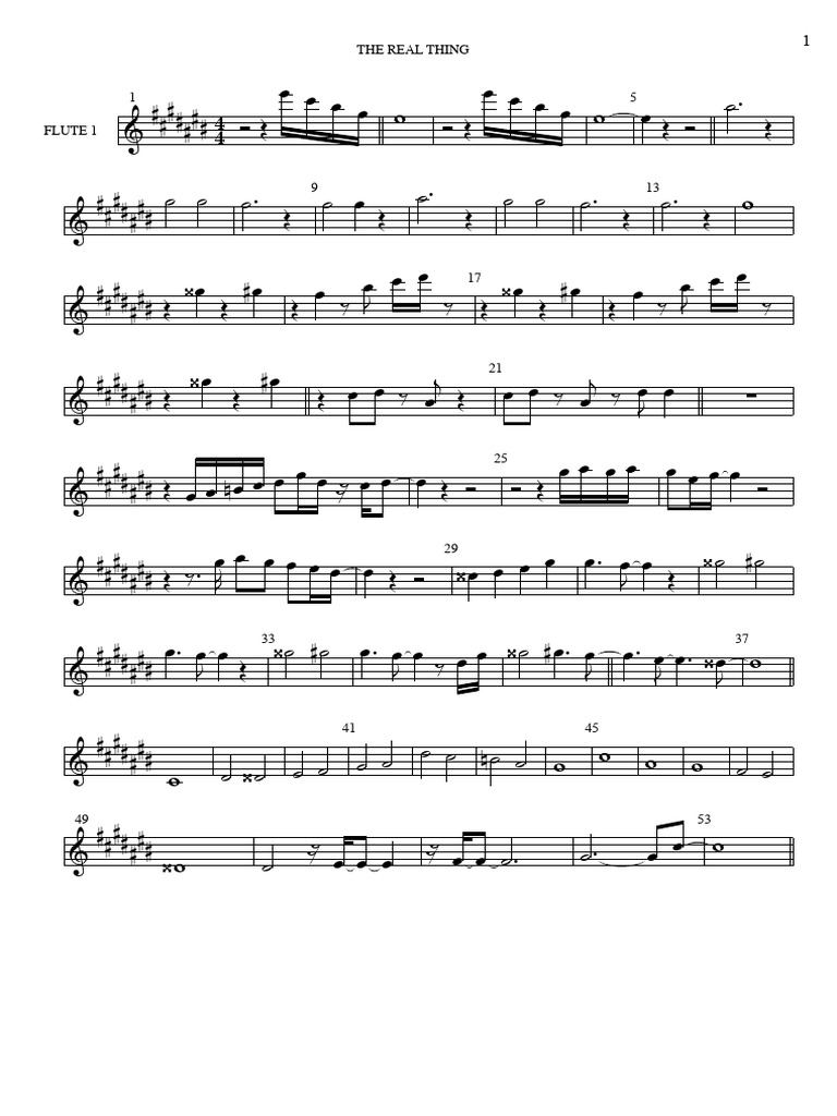 Flute Sheet Music Notation Guide | PDF