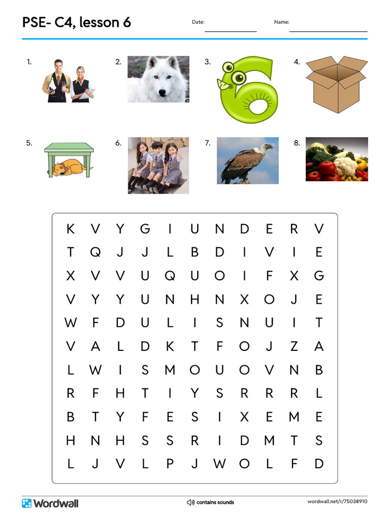 Pse c4 Lesson 6 Wordsearch | PDF