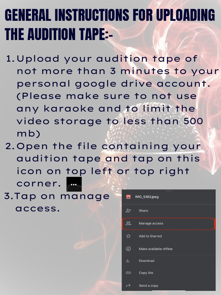Instructions To Upload Audition Tape | PDF